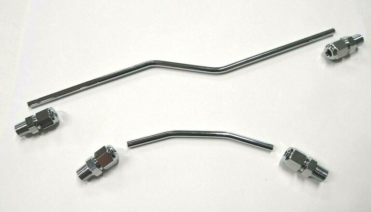Chrome Plated Shovelhead Rocker Box Hard Oil Line Set W/Seals 1966 - 1 ...